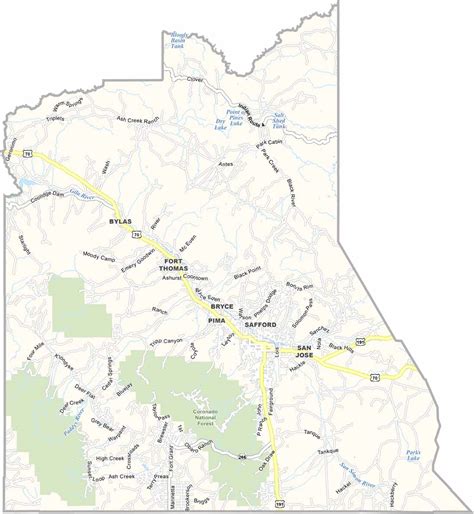 Apache County Map Arizona Us County Maps
