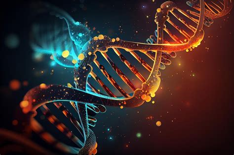 Premium Ai Image Abstract Science Background With Dna Strands