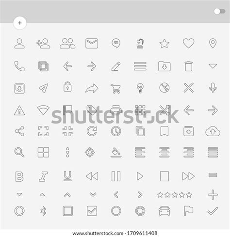 Web Application Outline Icon Vector Pack Stock Vector Royalty Free