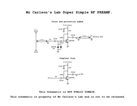 Mr Carlsons Lab Super Simple Rf Preamp Front End Protection Added Pdf