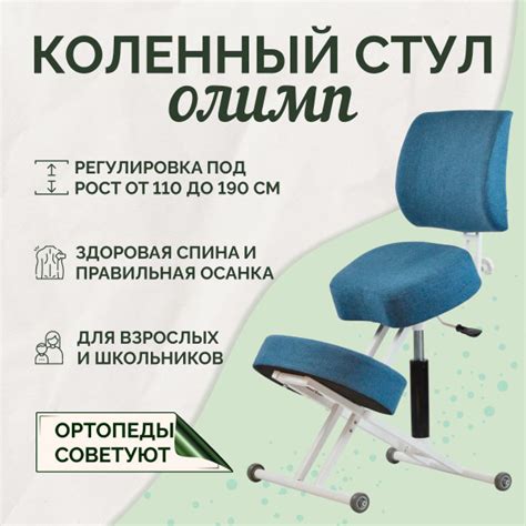 Коленный стул Idellion Ортопедический Олимп Лайт со спинкой, Металл ...