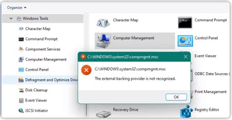 Solved The External Backing Provider Is Not Recognized Error