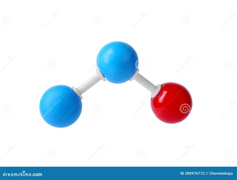 Molecular Atom Model On Light Grey Background Chemical Structure Royalty Free Stock Image
