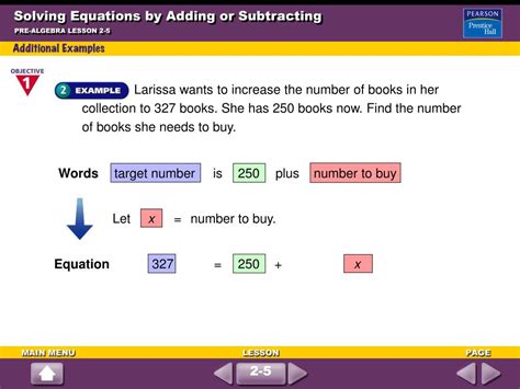 ppt solving equations by adding or subtracting powerpoint