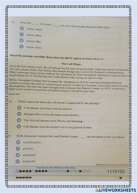 Pep Ability Tes Free Interactive Worksheets 5260645