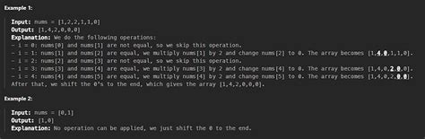 Leetcode 2460 Apply Operations To An Array