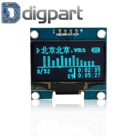 jual oled lcd led 0 96 blue biru i2c iic serial 128x64 display for