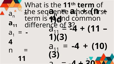 Mathematics 10 Quarter I Arithmetic Sequence Pptx Games And Puzzles