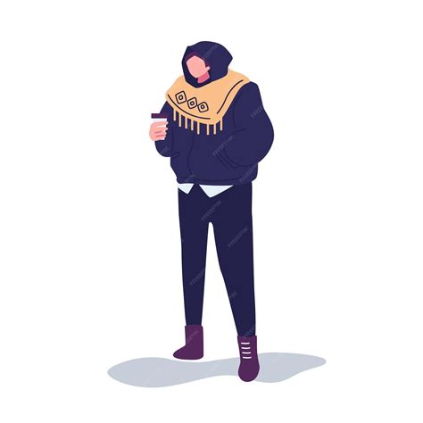Premium Vector People Wear Fashion Winter Clothes Set Vecctor Design
