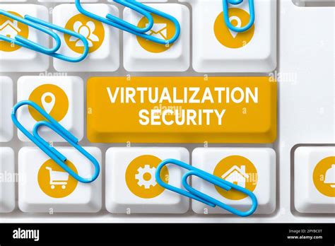 Text Caption Presenting Virtualization Security Business Concept