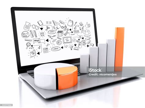 3d 차트와 그래프 및 창작 과정 스케치와 노트북 개념에 대한 스톡 사진 및 기타 이미지 개념 교육 그래프 Istock