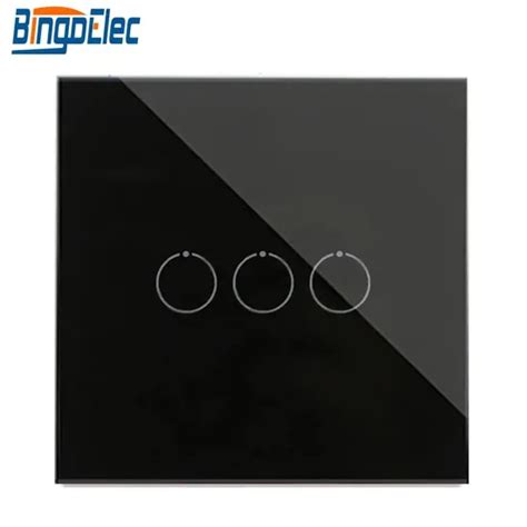 Bingoelec Tuya Zigbee 3 Gang Smart Glass Touch Light Wall Electrical Switch Remote Smart Wall