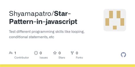 GitHub Shyamapatro Star Pattern In Javascript Test Different