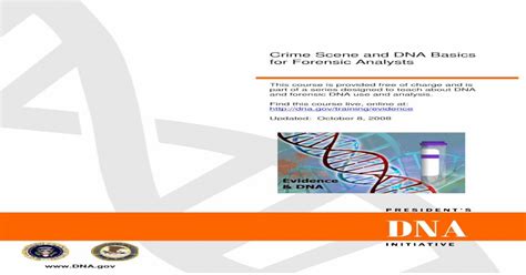 Pdf Crime Scene And Dna Basics For Forensic Analysts · Crime Scene