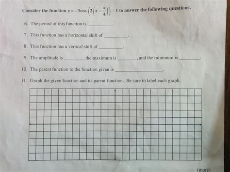 solved consider the function y 3cos 2 x pi 4 1 to