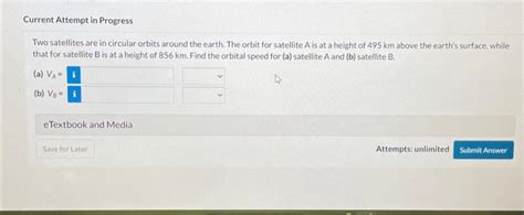 Solved Two Satellites Are In Circular Orbits Around The