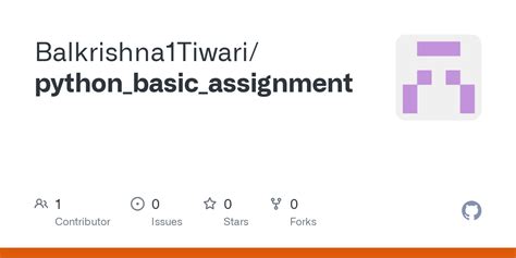 Github Balkrishna1tiwaripythonbasicassignment