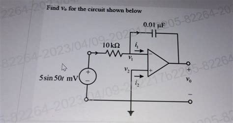 Find V0 For The Circuit Shown Below