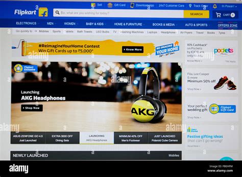 Flipkart Website For Online Shopping In India Stock Photo Alamy
