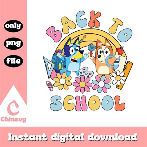 Bluey Bingo Back To School Clipart Png Disney Bluey Png Chinsvg