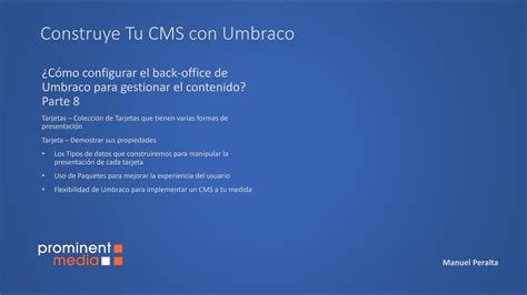 Construye Tu Cms Con Umbraco Configurar El Back Office De Umbraco