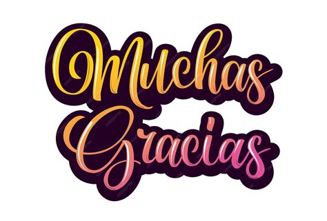 Premium Vector Gracias Calligraphy Spanish Text Lettering Postcard