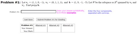 solved problem 1 let v1 1 1 0 1 v2 0 1 1 1 ﻿and