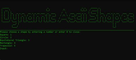 GitHub Systeminabox ShapeCalc Calculates The Area Of And Then Draws Different Shpapes Using Ascii