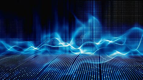 Modern Abstract Design With Flowing Blue Lines And Geometric Patterns Stock Image Image Of