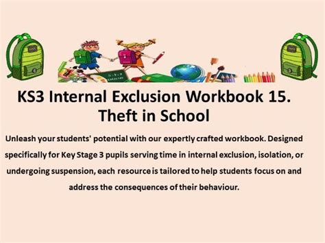 Internal Exclusion Isolation Remove Room Workbook 15 Theft In