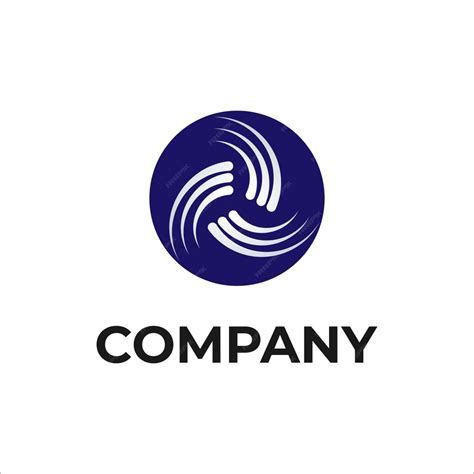 로고 디자인 템플릿 뒤에 남색 타원 모양이 있는 추상 소용돌이 그림 허리케인 아이콘 흰색 배경에 격리된 토네이도 로고 개념 프리미엄 벡터