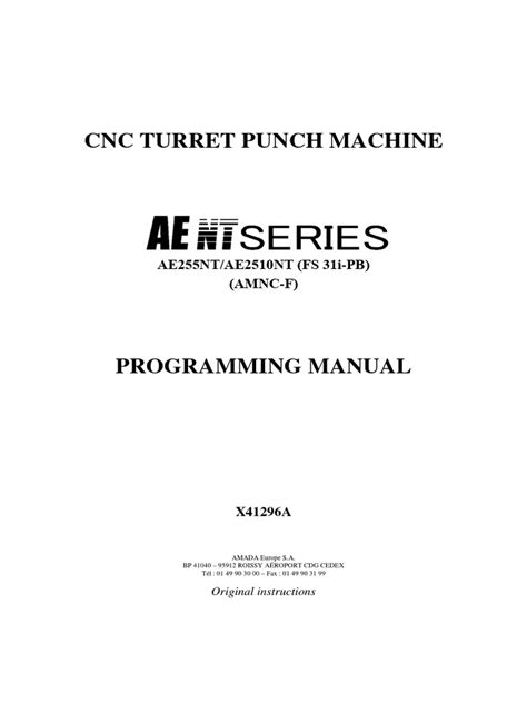 Programming Manual Ae 255 2510 Nt Amnc F31 X41296a Pdf Cartesian Coordinate System