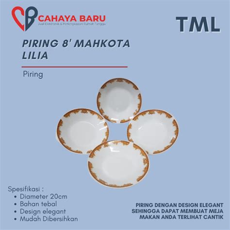 Jual Tml Piring 8 Kbg Mkt Lilia Shopee Indonesia