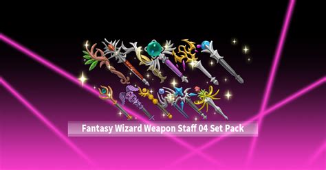 Fantasy Wizard Weapon Staff 04 Set Pack 2d Icons Unity Asset Store
