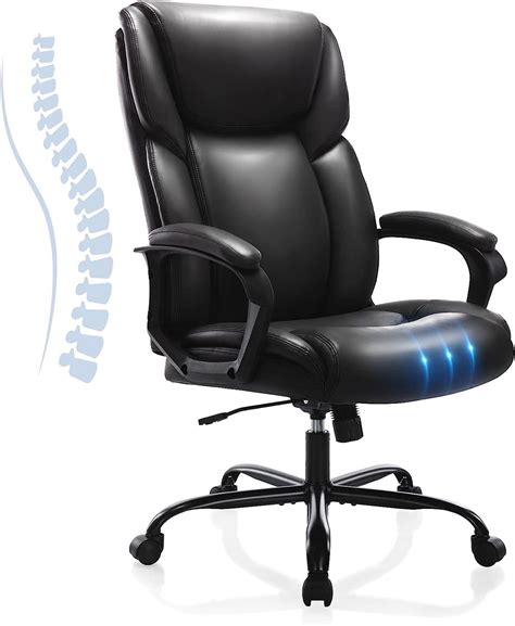 Ergonomic Leather Office Chair With Lumbar Support Maxindustrialshop