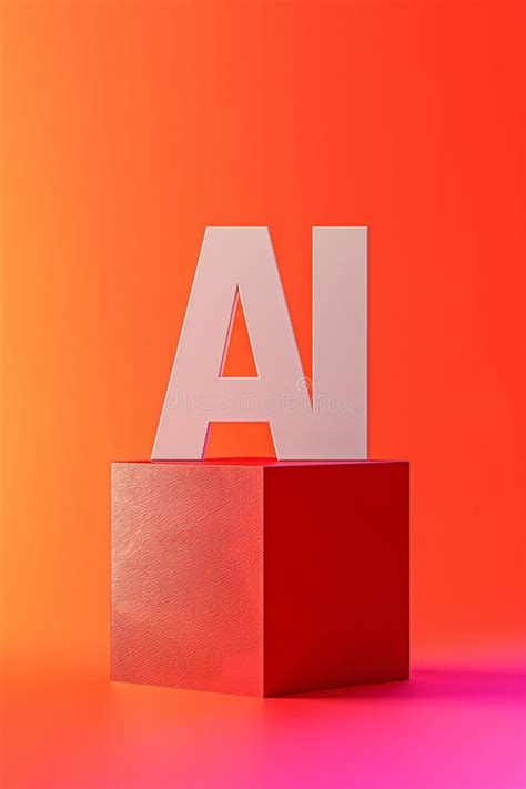 Ai Letters In White And Red Setting Modern Artificial Intelligence