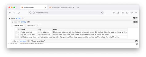 Codeigniter4入門 公式チュートリアル 2dbデータの表示