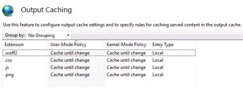 Caching How To Configure Cache On Iis Stack Overflow