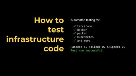 how to test infrastructure code automated testing for terraform