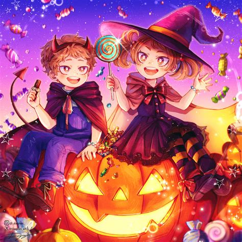 Katsuma And Mahoro Halloween My Hero Academia By Dagnesart On