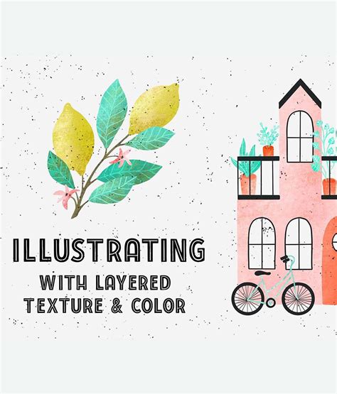 illustrating with layered texture and color in procreate