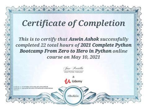 i have successfully completed my python program 2021 complete python