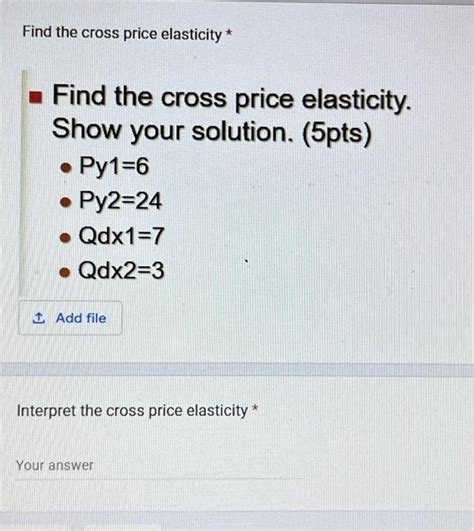 solved find the price elasticity find the price