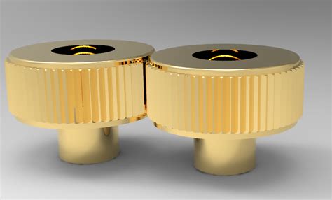 autodesk inventor ipt file 3d cad model of knurled knobs with bush h1