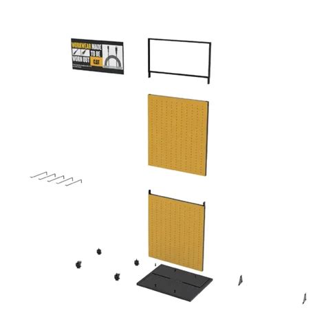 Metal Pegboard Mobile Phone Accessory Movable Display Stand Rack With