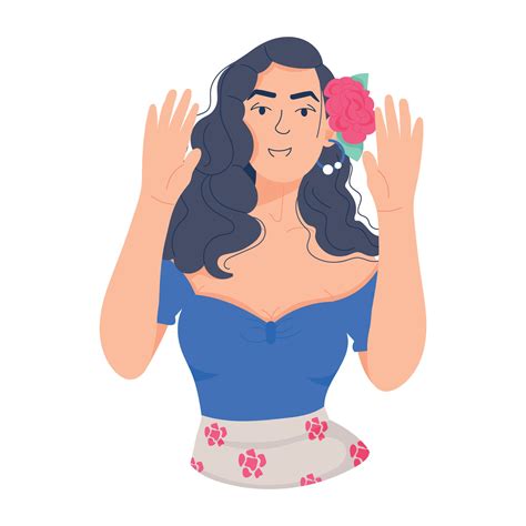 Trendy Mexican Senorita Vector Art At Vecteezy