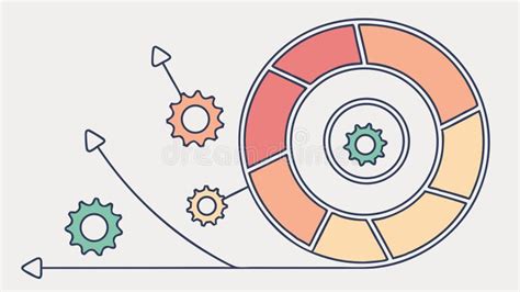 Gears And Circular Process Business Workflow Vector Design Generative Ai Stock Vector