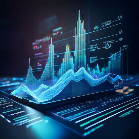 Data Analytics Concept Featuring Numbers And Graphs Ai Content