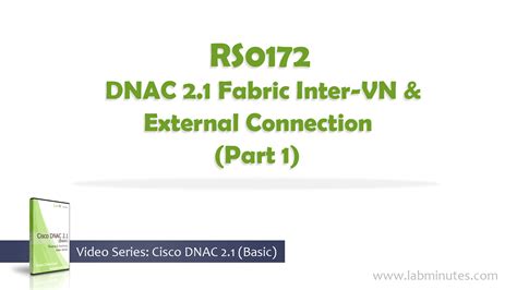 how to configure dnac 2 1 fabric inter vn and external connection part 1
