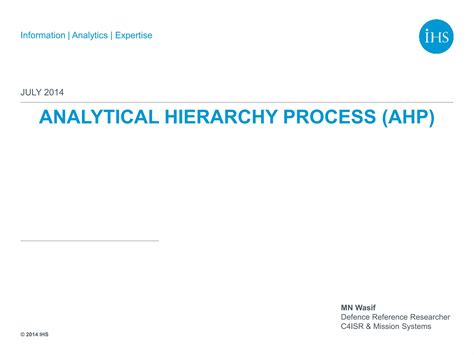 Analytical Hierarchy Process Pptx
